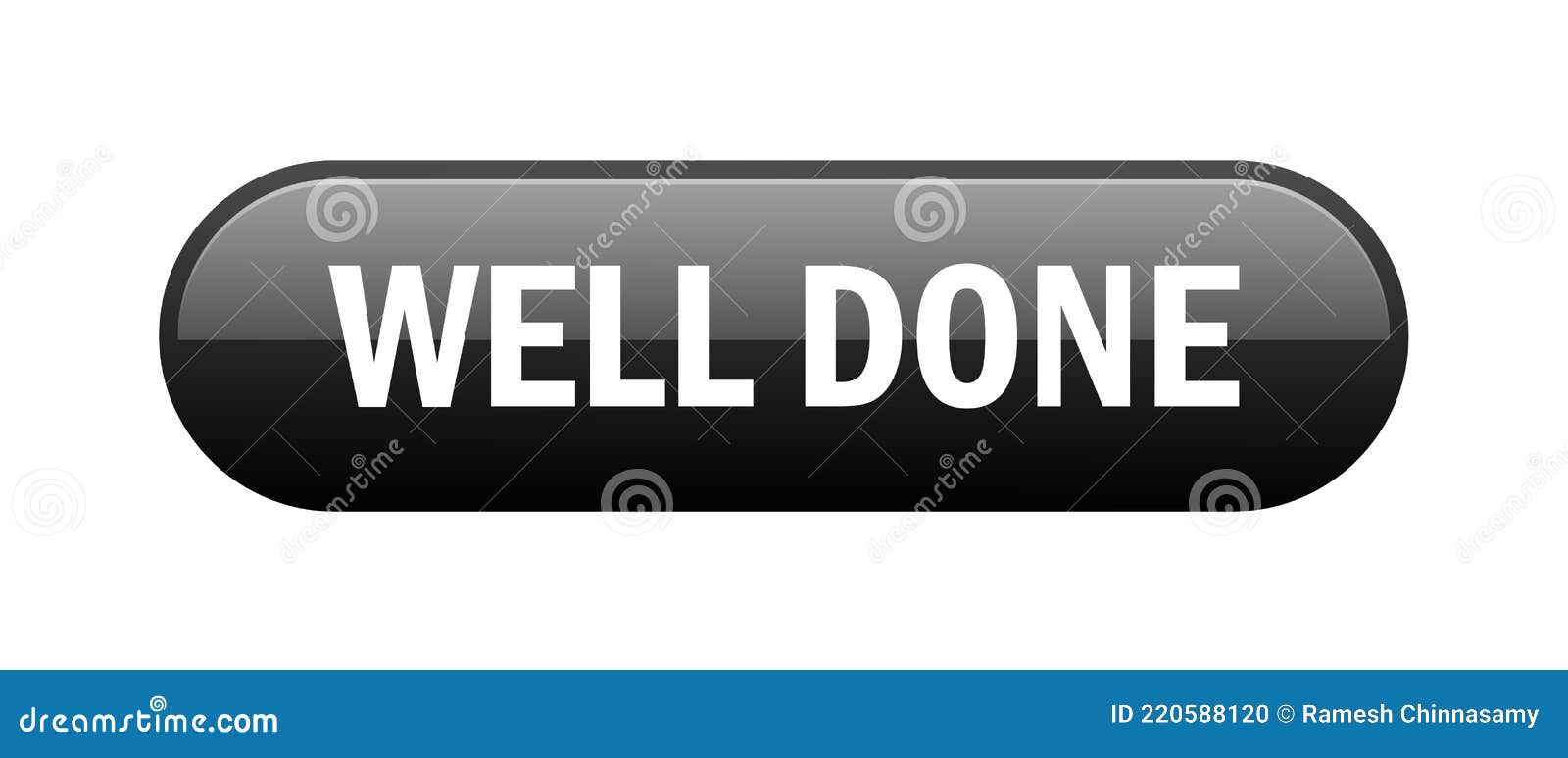 Well done button stock vector. Illustration of goal - 220588120