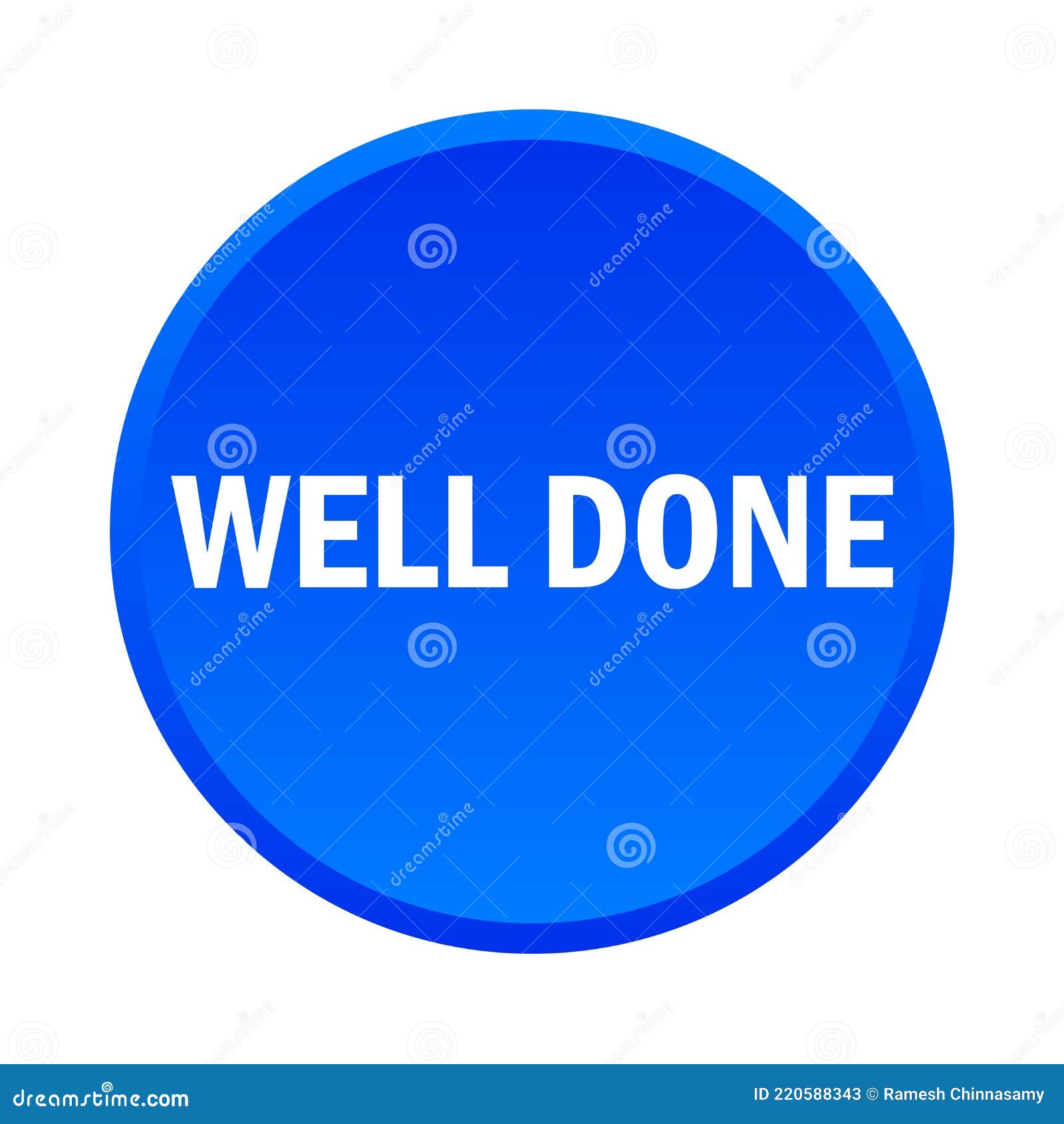 Well done button stock vector. Illustration of icon - 220588343