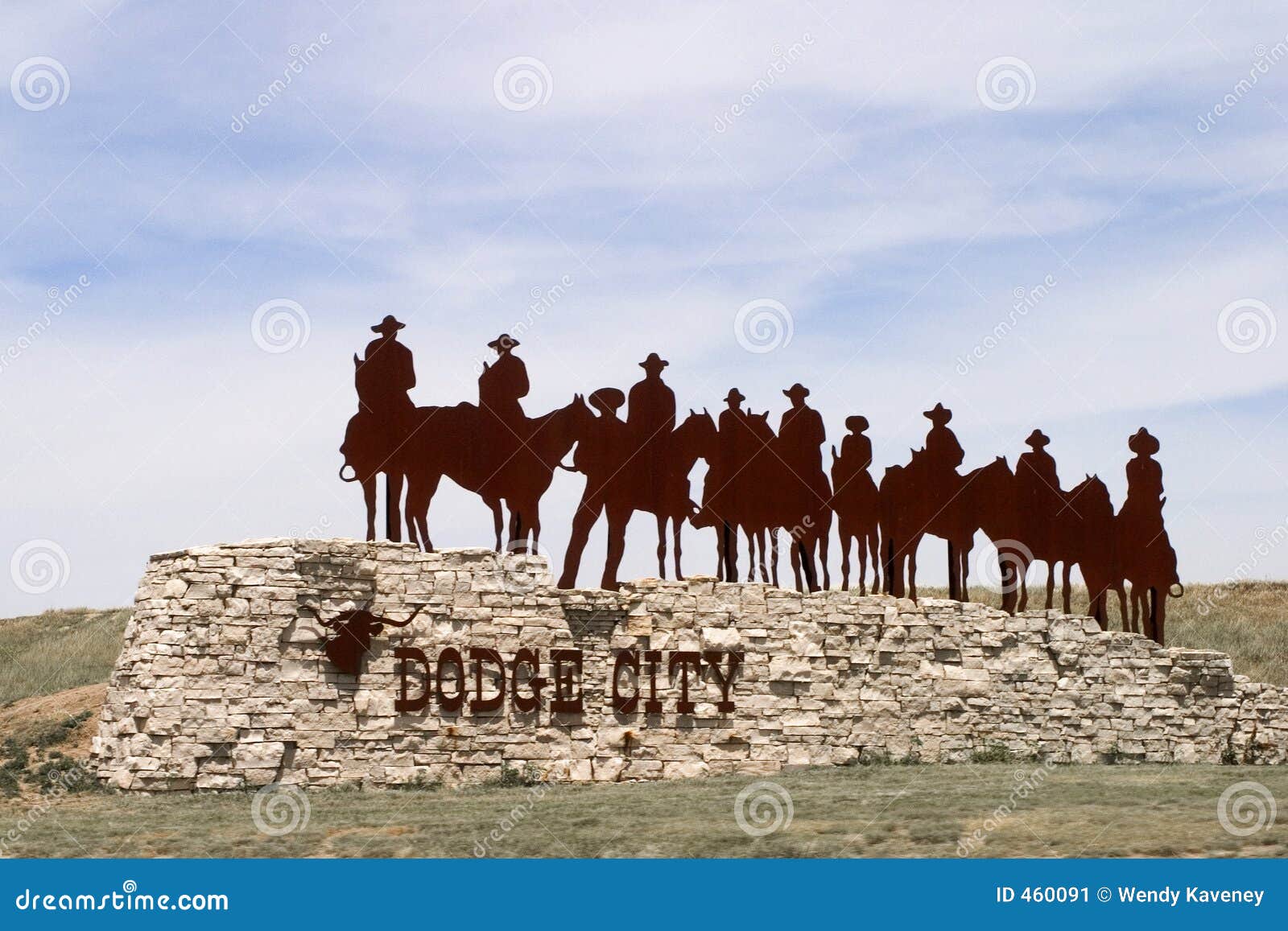 Welcom to Dodge City stock image. Image of wall, statue - 460091