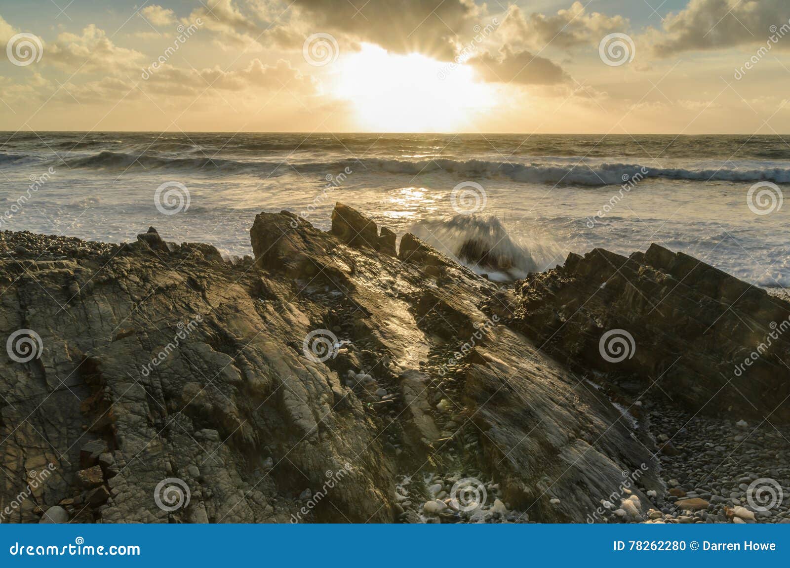Welcombe Mouth Bay sunset stock photo. Image of cliff - 78262280