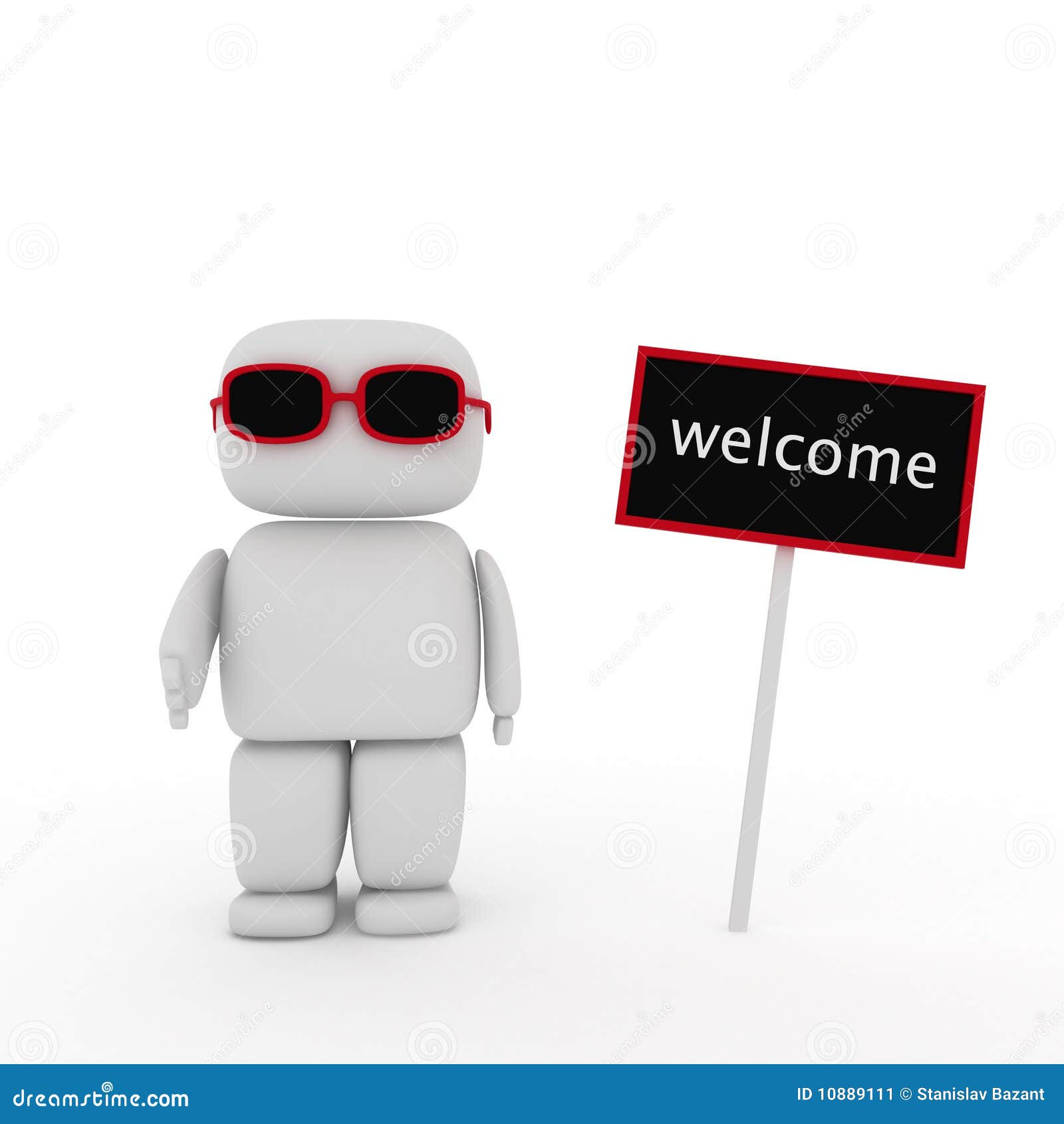 Welcome stock illustration. Illustration of welcome, character - 10889111