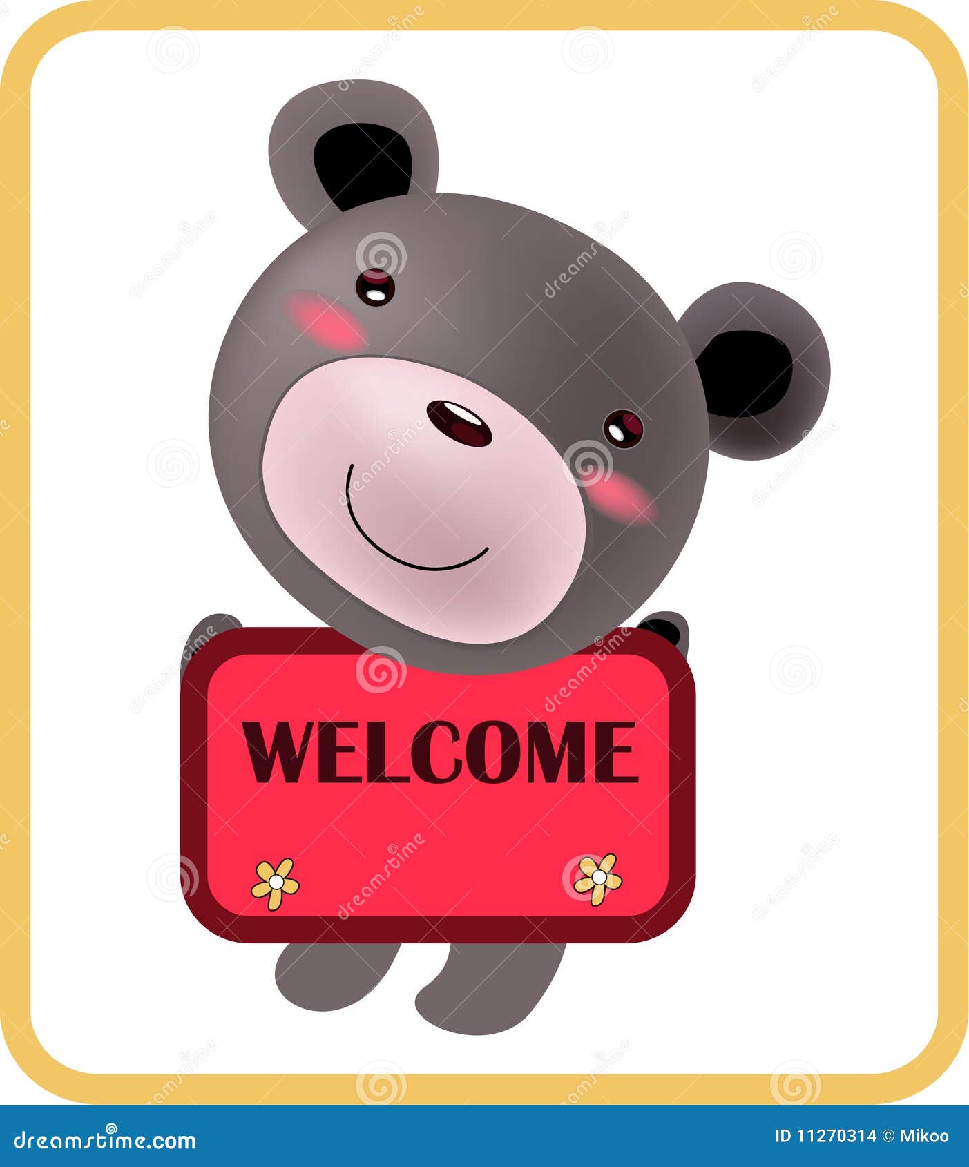 Welcome stock vector. Illustration of rose, cute, pink - 11270314