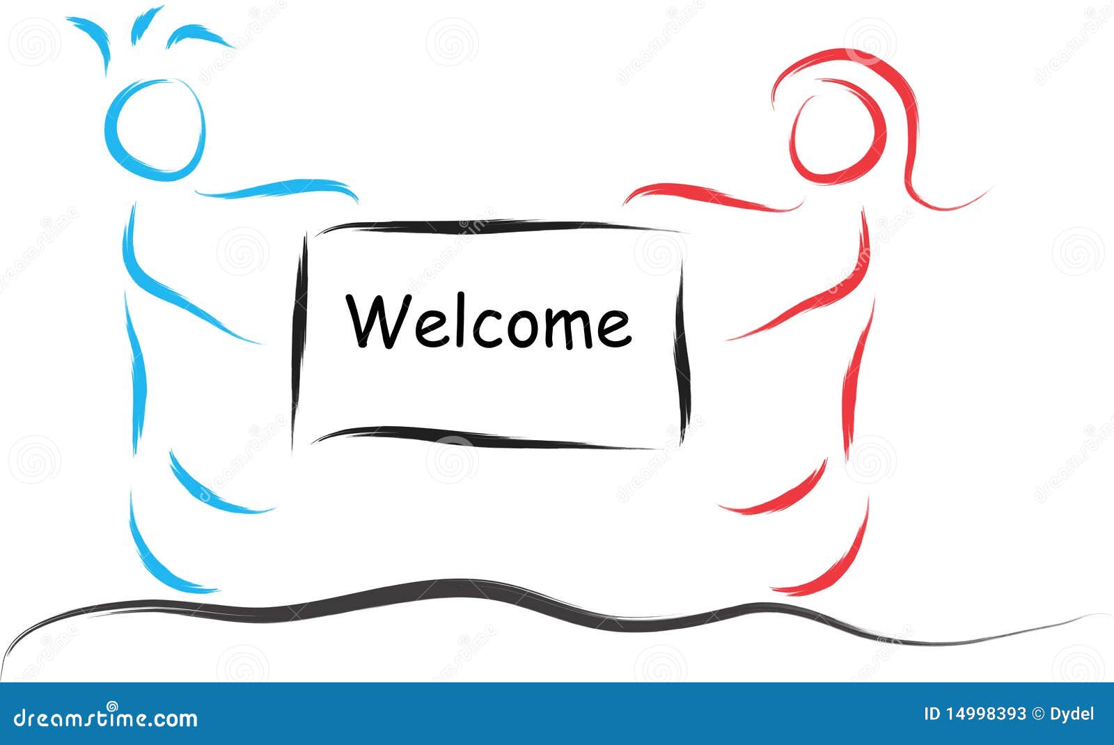 Welcome stock illustration. Illustration of drawing, white - 14998393