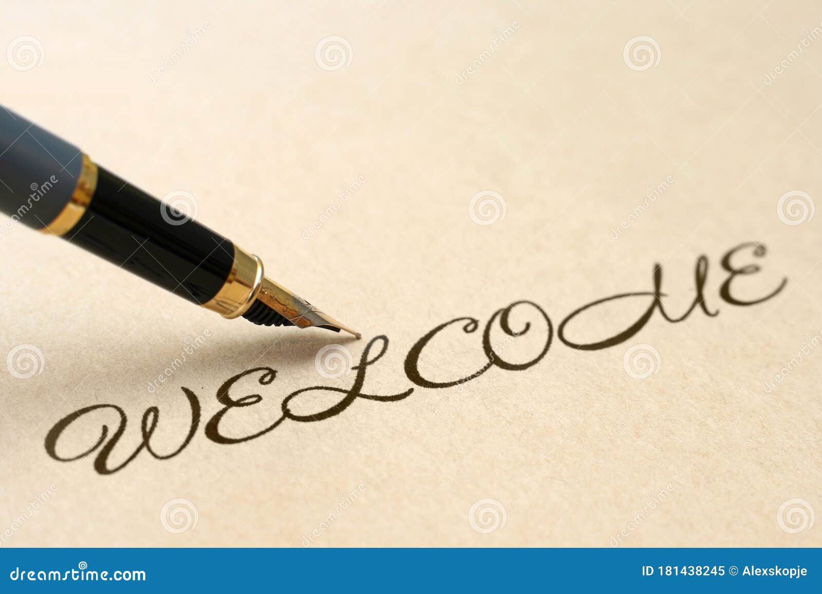 Welcome stock image. Image of white, message, board - 181438245
