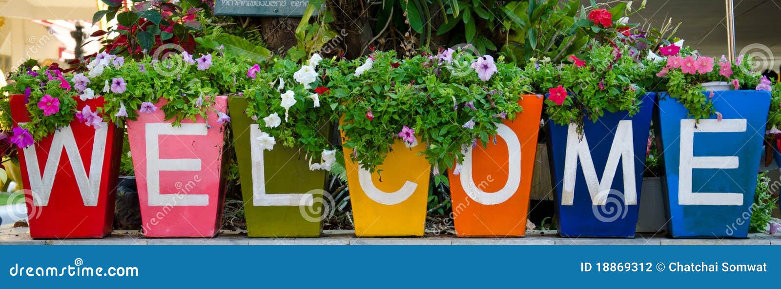 Welcome stock photo. Image of beautiful, block, colorful - 18869312