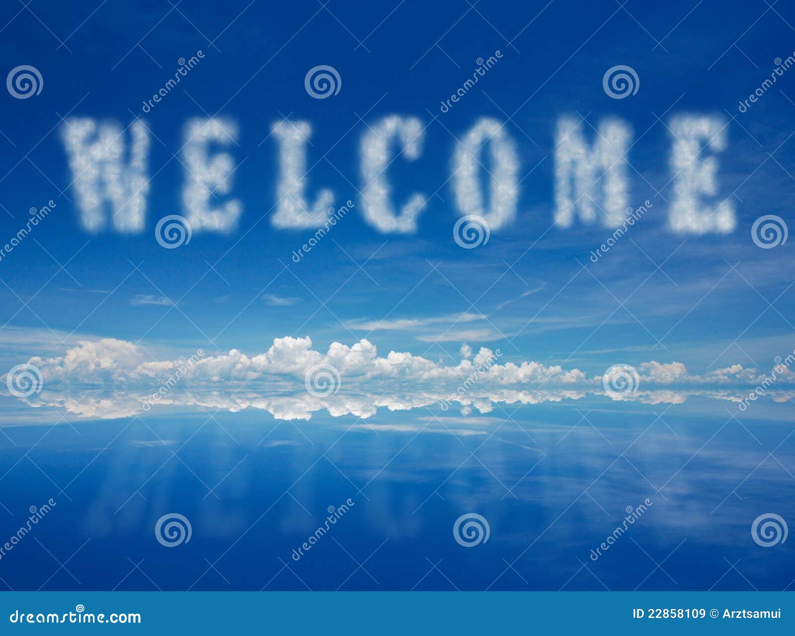 Welcome stock image. Image of white, cloudscape, peace - 22858109