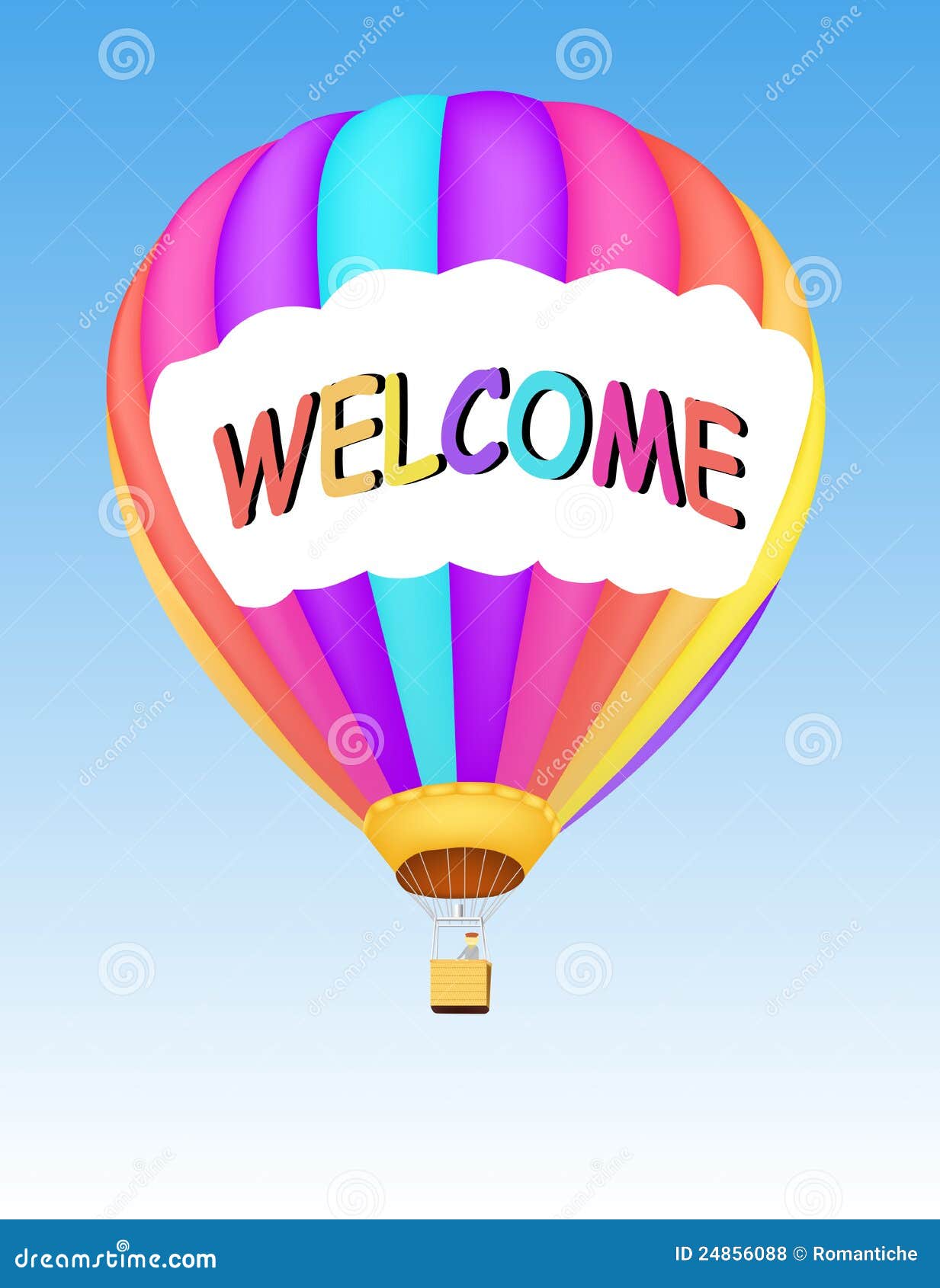 Welcome stock vector. Illustration of sign, baloon, white - 24856088
