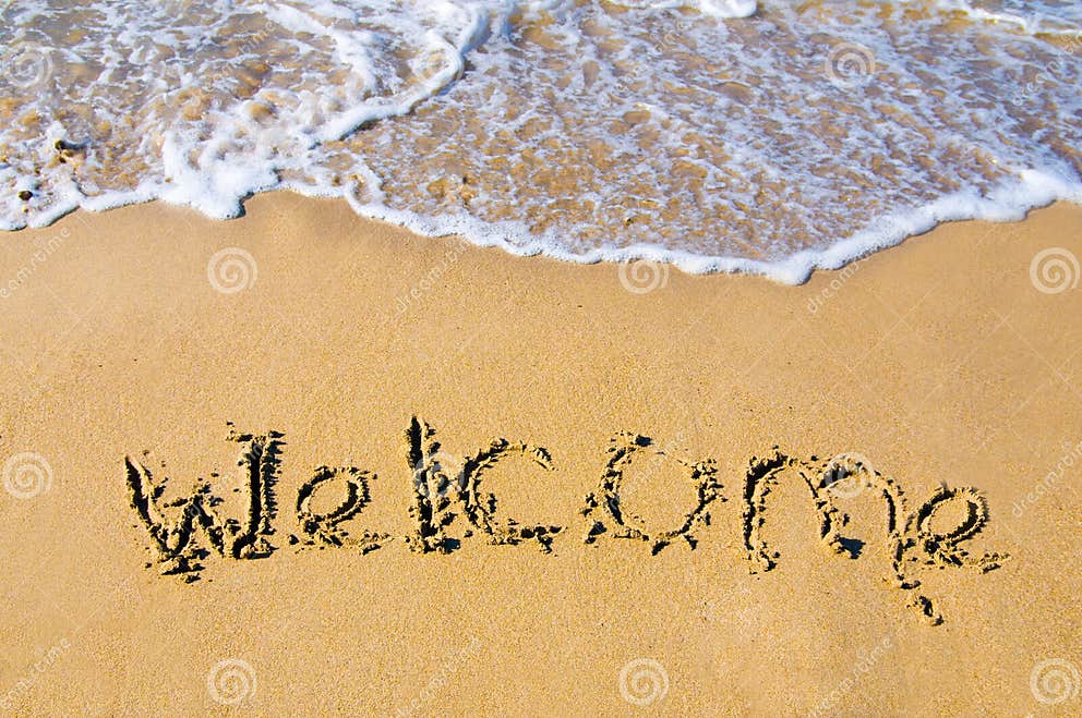 Welcome stock image. Image of paradise, conceptual, handwriting - 6297983