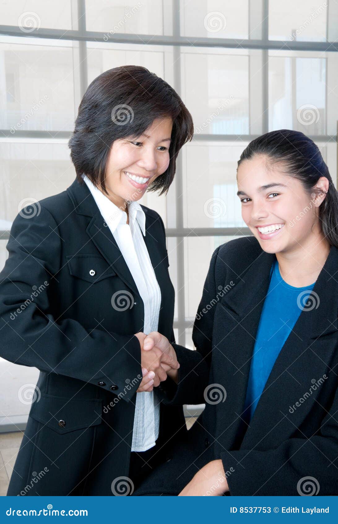 Welcome stock image. Image of blue, happy, girl, businesswomen - 8537753