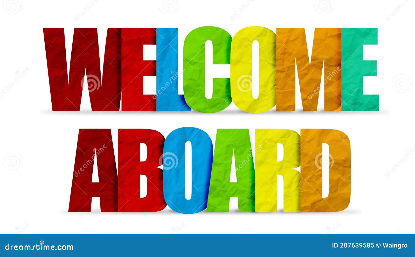 Welcome Aboard. Badge With Megaphone Icon. Cartoon Vector ...