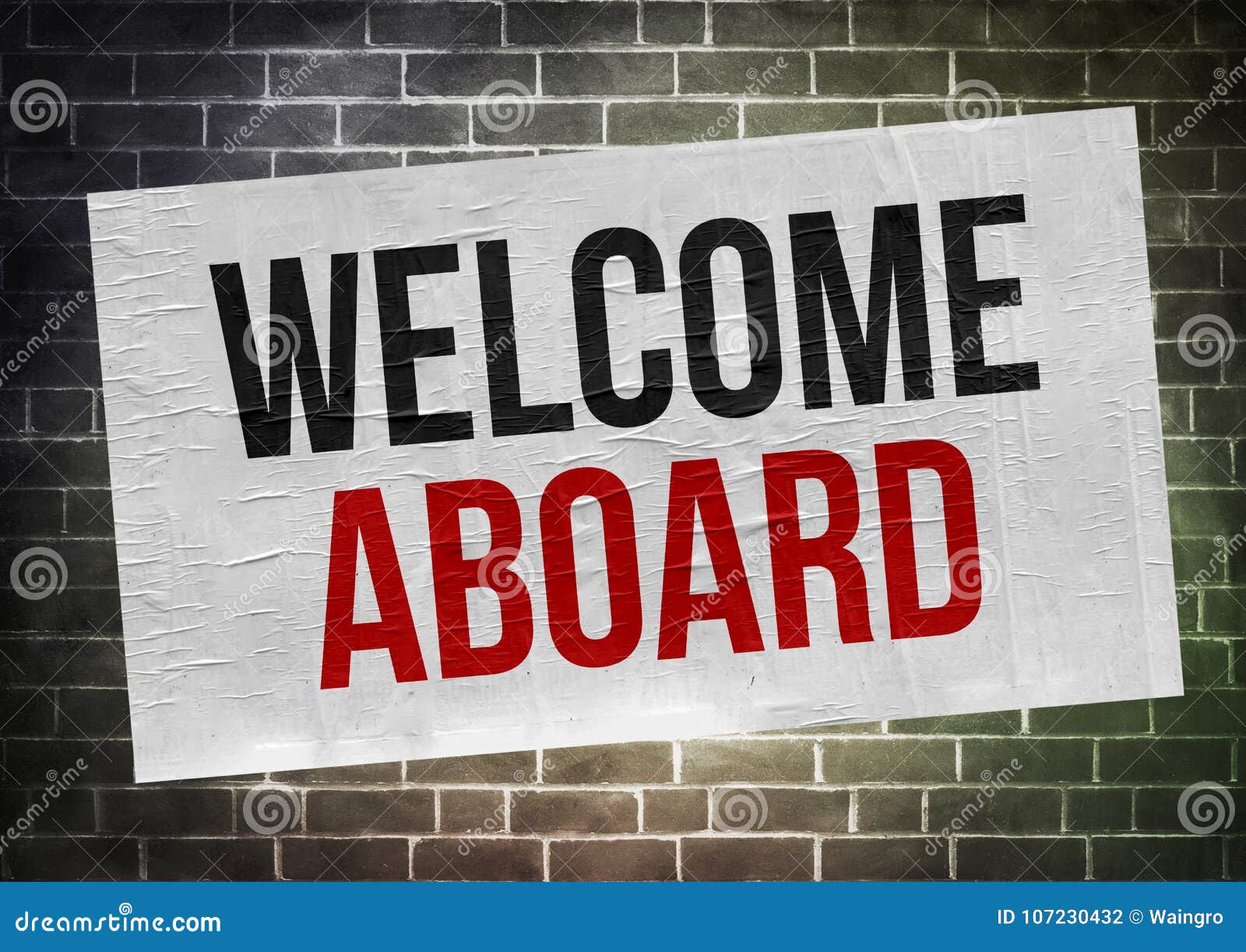 Welcome Aboard - Poster Concept Stock Photo - Image of strength ...