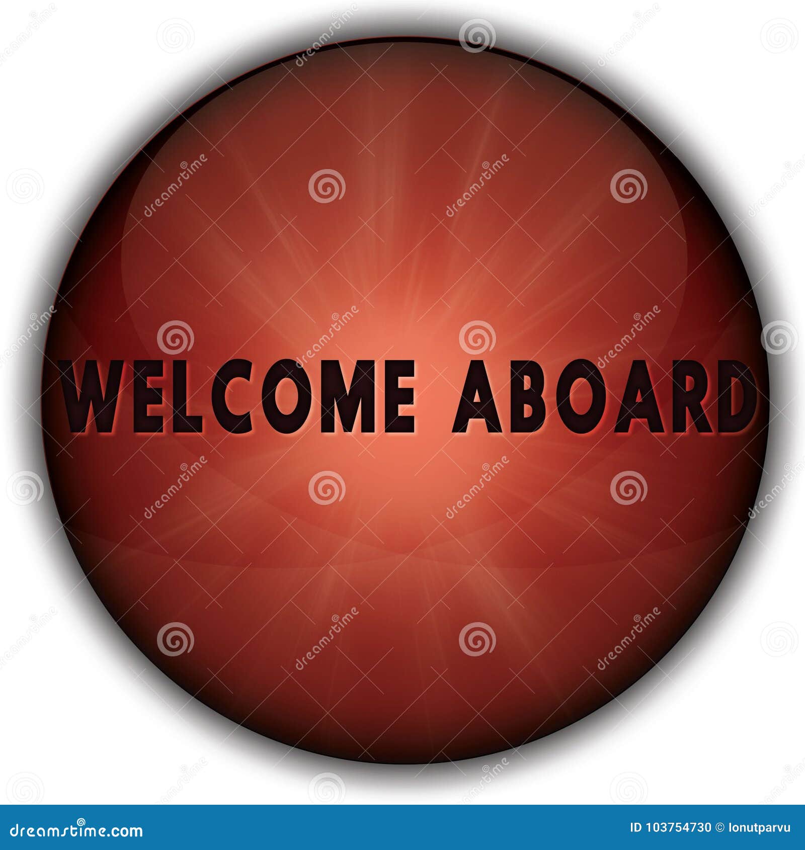 WELCOME ABOARD Red Button Badge. Stock Illustration - Illustration of ...