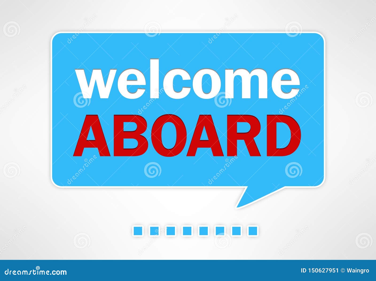Welcome Aboard Speech Bubble Illustration Stock Illustration ...