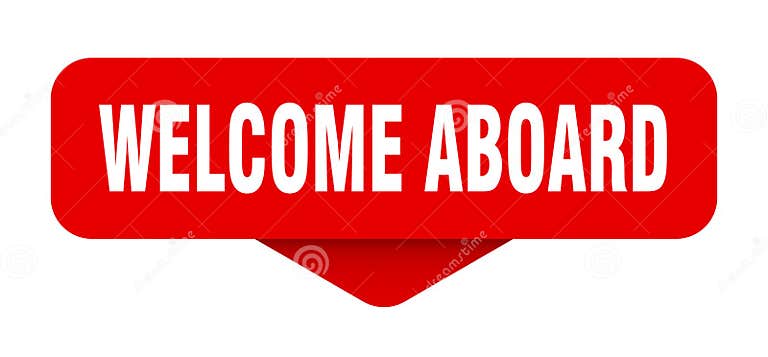 Welcome Aboard Sticker. Welcome Aboard Sign on Transparent Background ...