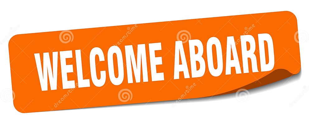 Welcome Aboard Sticker. Welcome Aboard Label Stock Vector ...