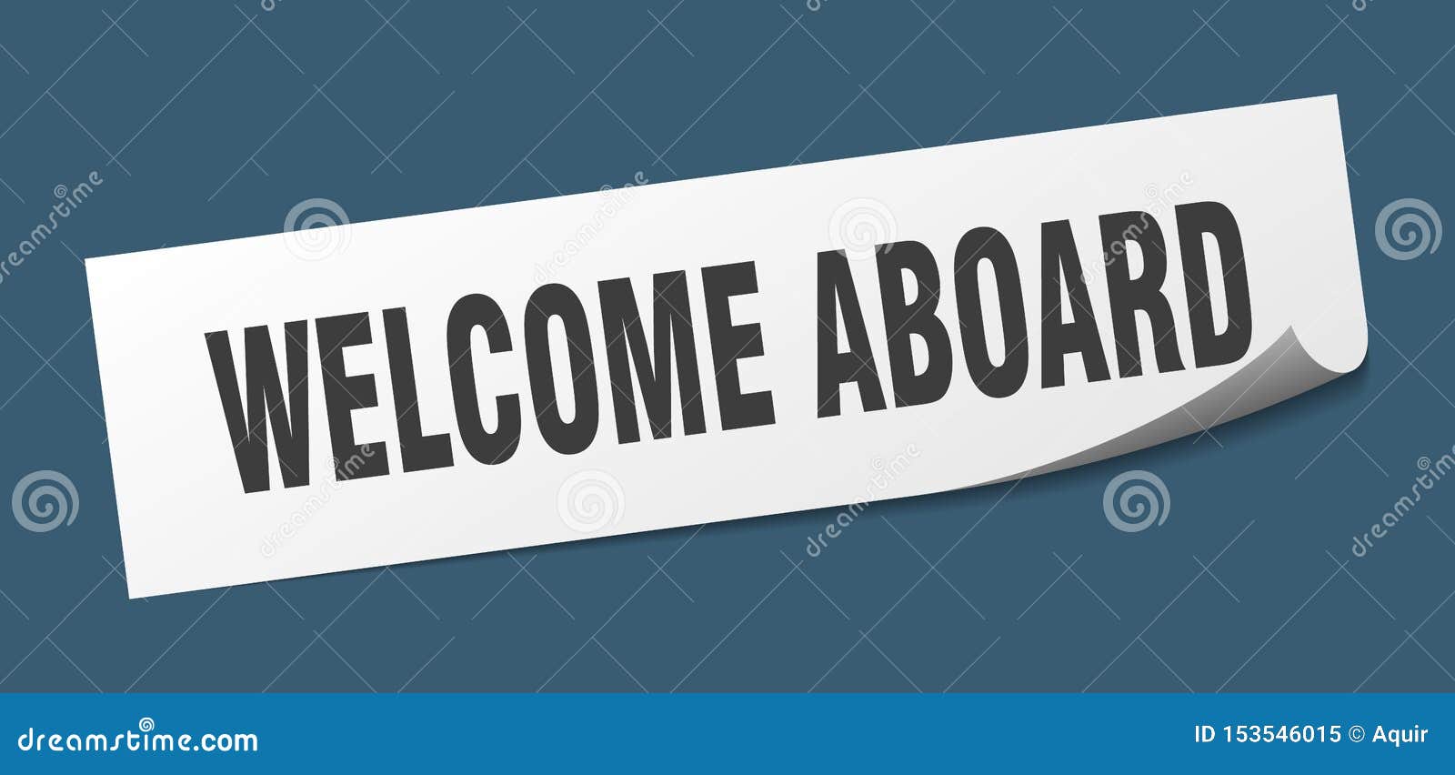 Welcome aboard sticker. stock vector. Illustration of insignia - 153546015