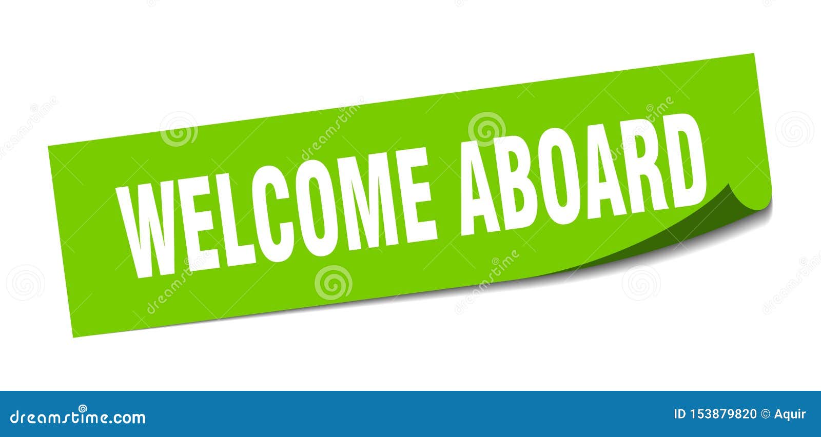 Welcome aboard sticker. stock vector. Illustration of emblem - 153879820