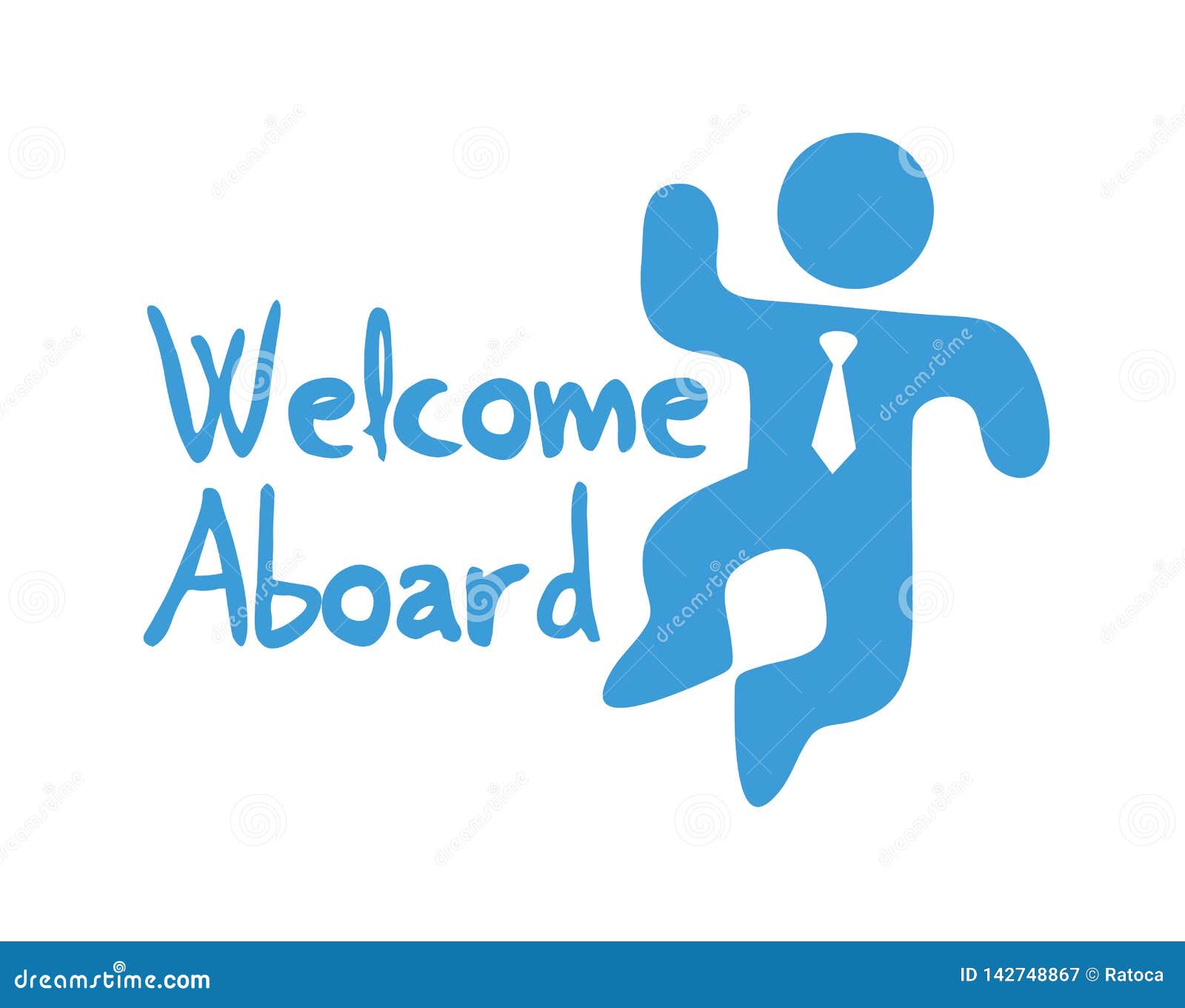 Welcome aboard symbol stock vector. Illustration of businessman - 142748867
