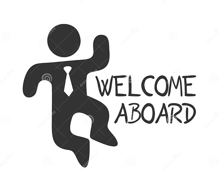 Welcome aboard symbol stock vector. Illustration of sign - 144317896