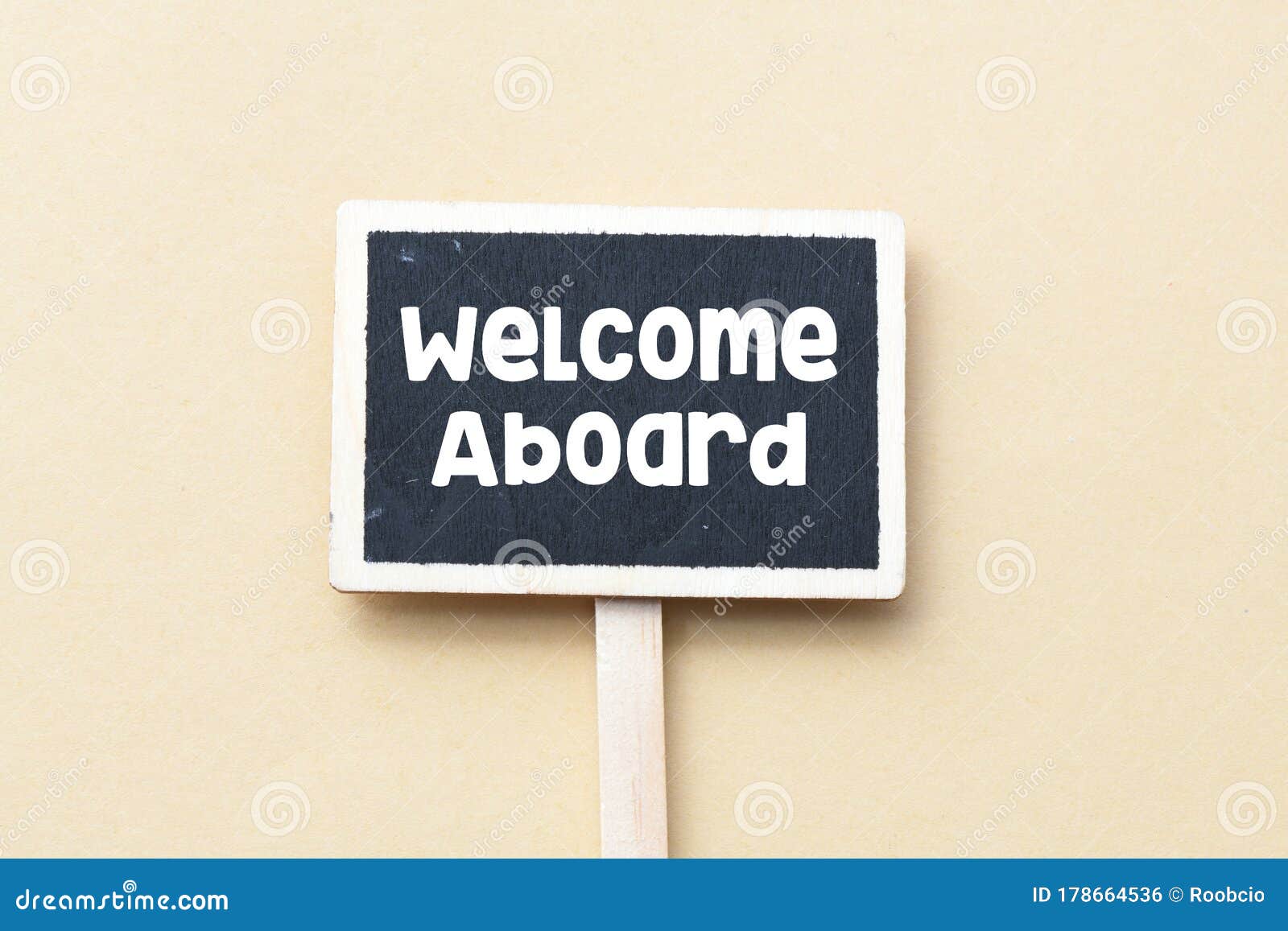 WELCOME ABOARD. the Word Welcome Aboard Written on a Chalk Board Stock ...