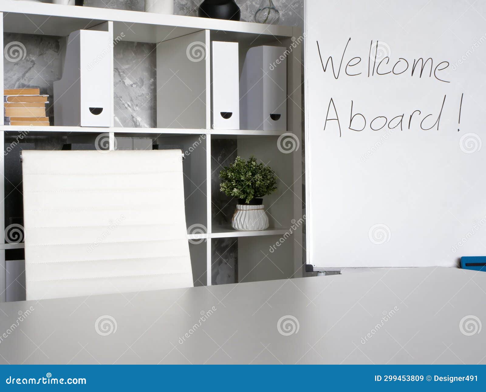 Welcome Aboard Written on an Office Whiteboard. Stock Image - Image of ...