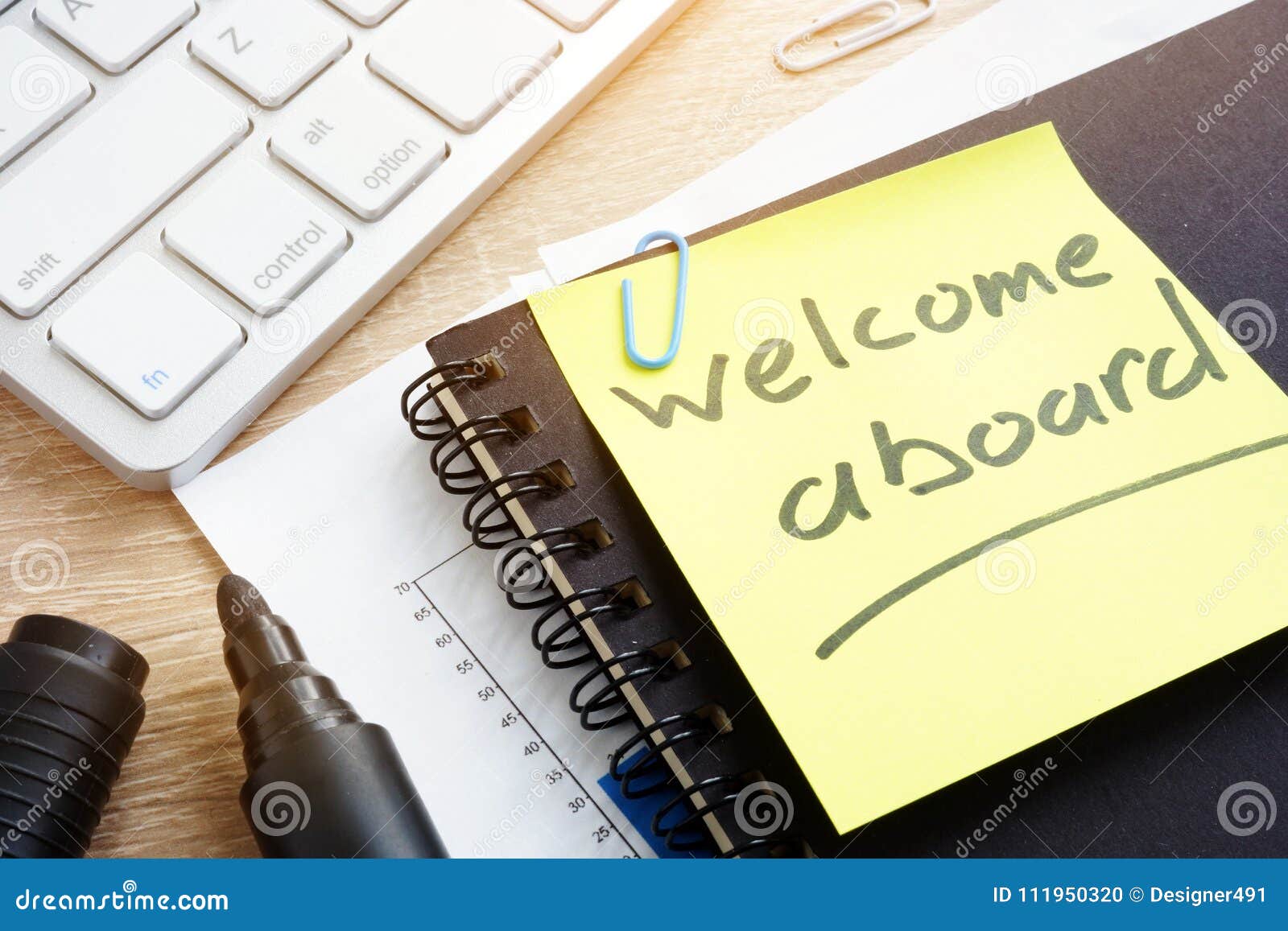 Welcome Aboard Written on a Stick. Stock Photo - Image of encouragement ...