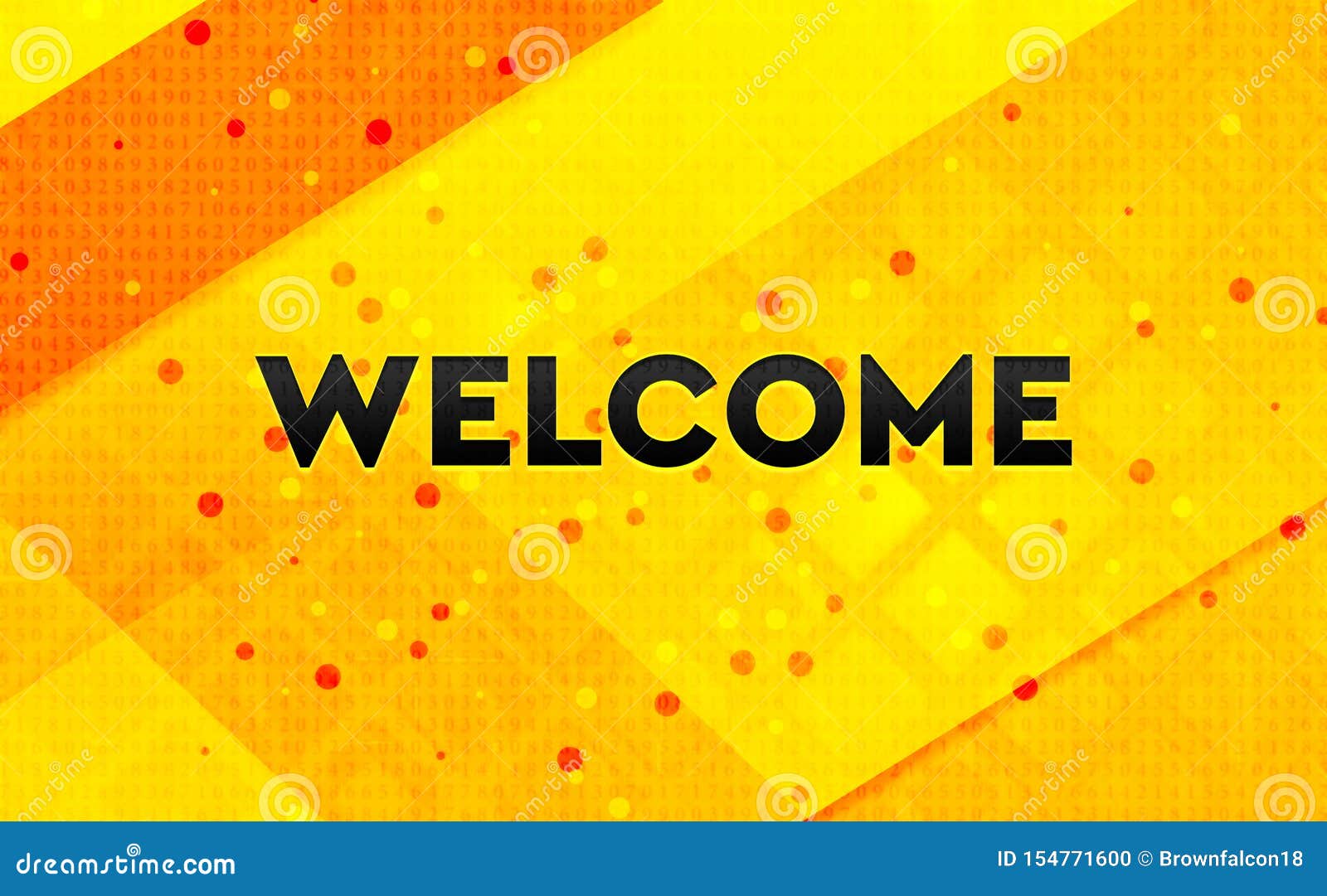 Welcome Abstract Digital Banner Yellow Background Stock Illustration ... Welcome Abstract Digital Banner Yellow Background Stock Illustration ...