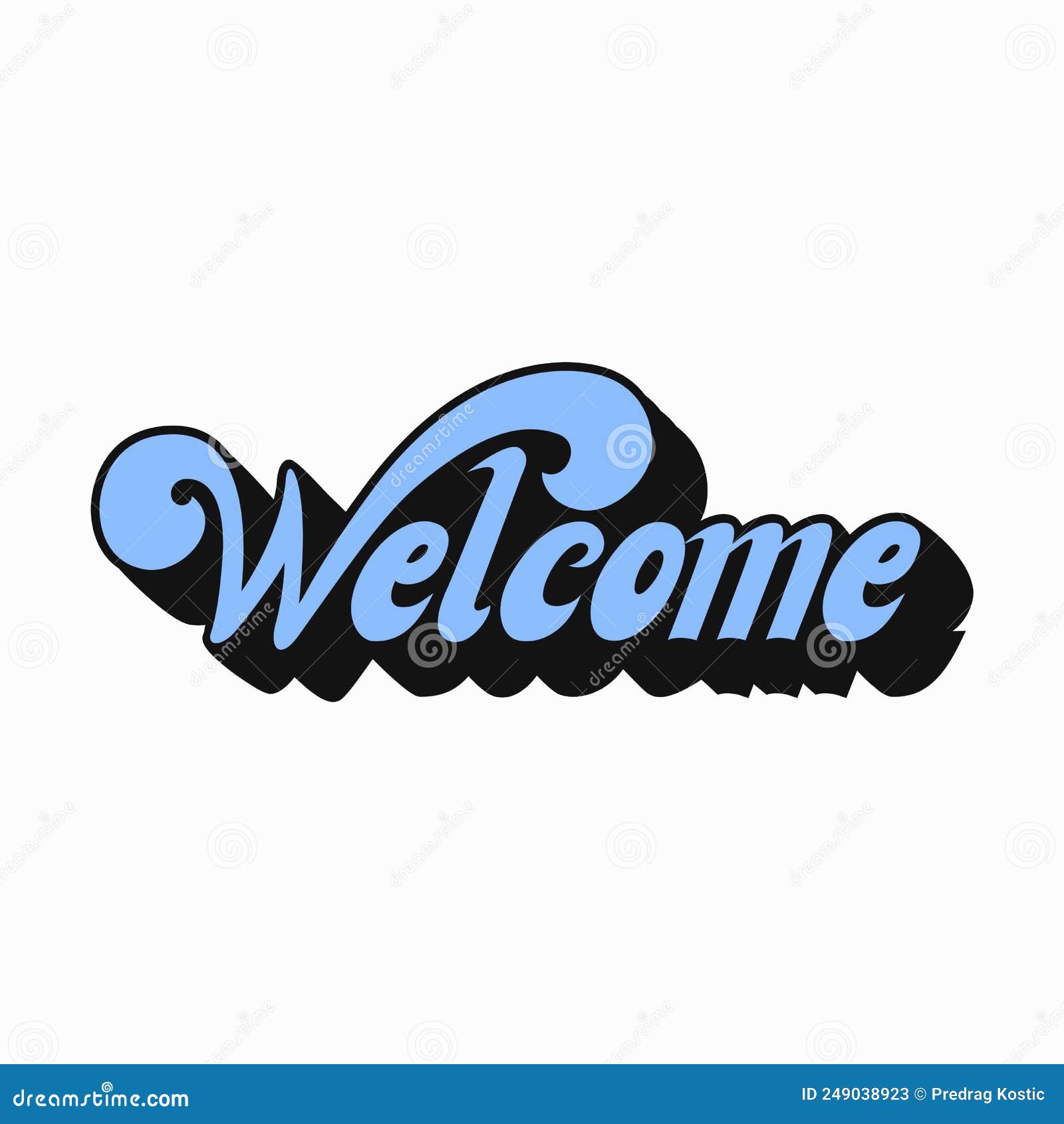 Welcome Abstract Digital Banner Yellow Background Royalty-Free Stock ...