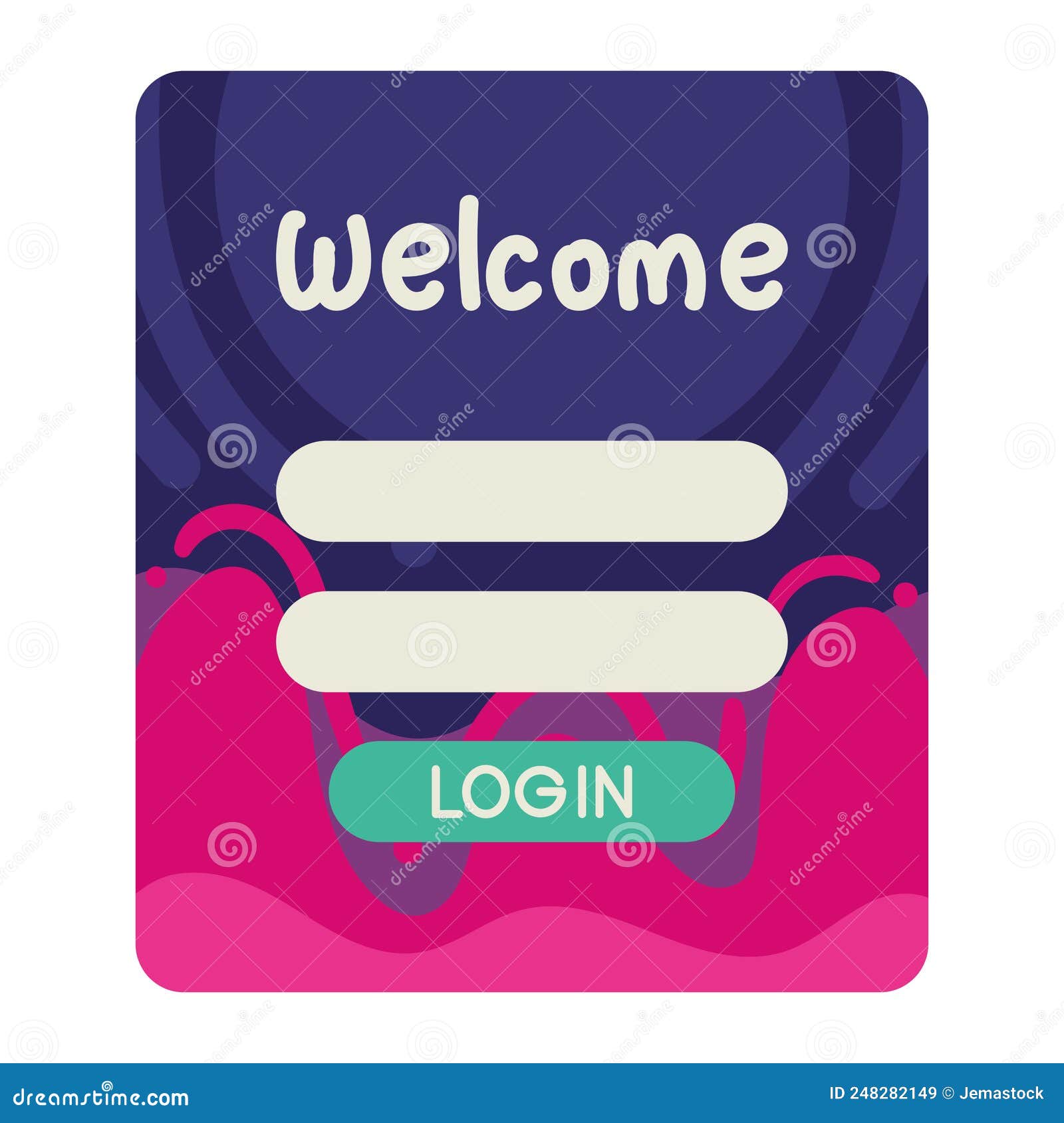 Welcome Access Login Template Stock Illustration - Illustration of ...