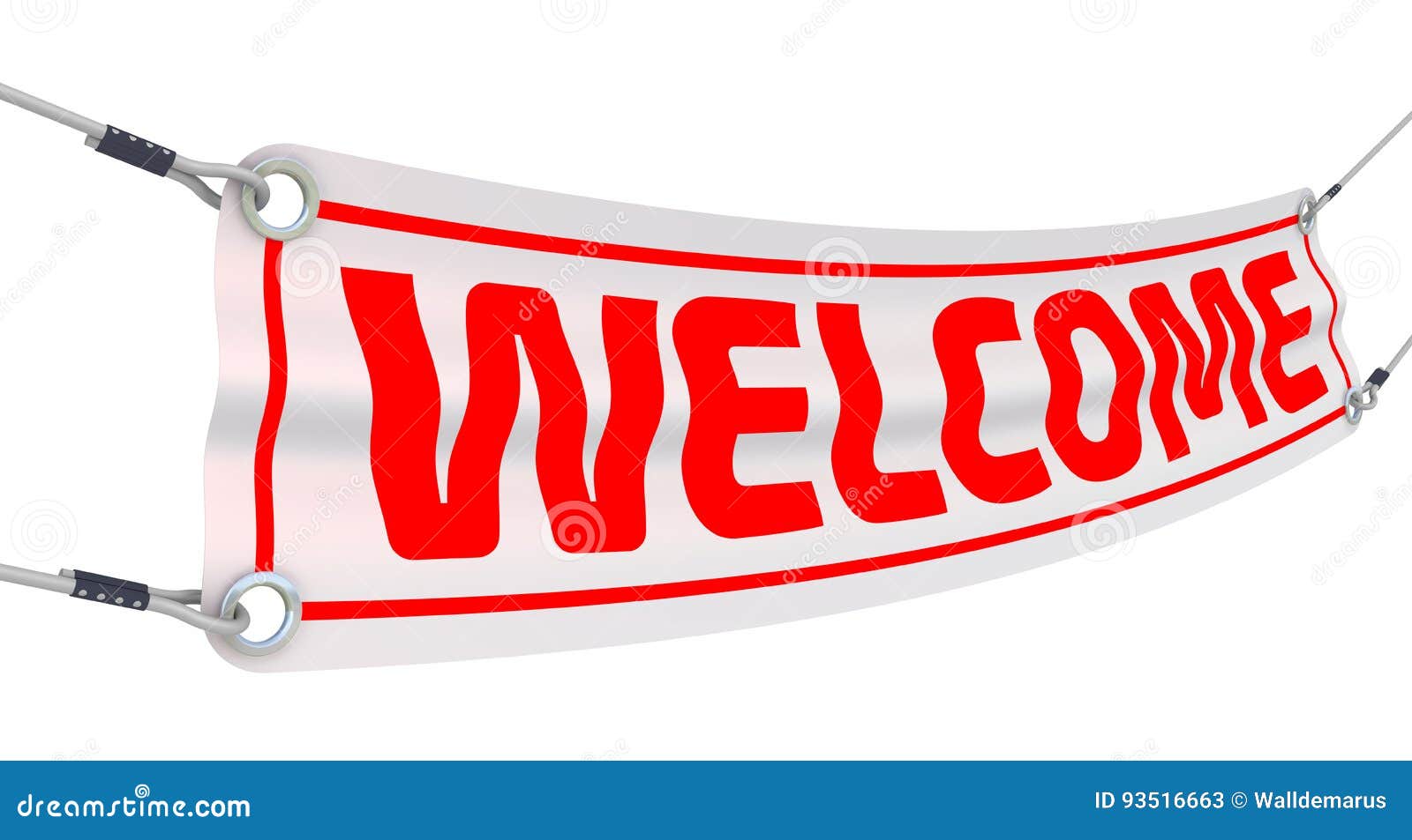 Welcome. Advertising Banner Stock Illustration - Illustration of sign ...