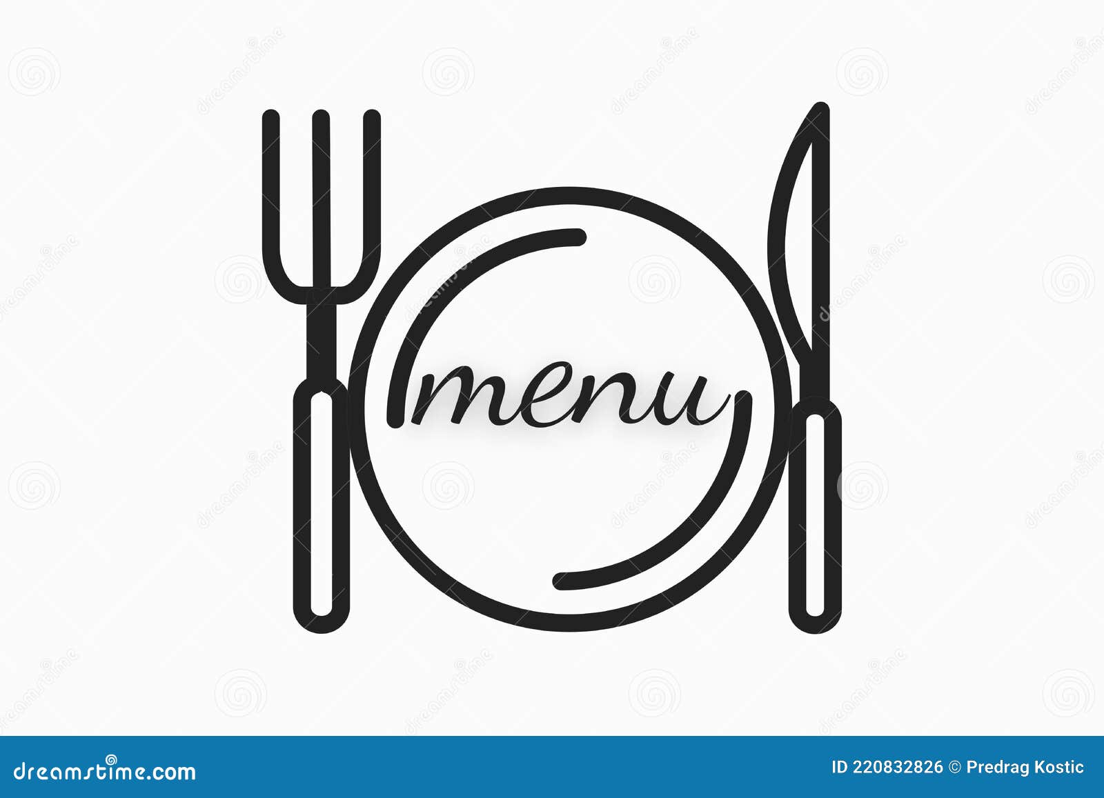 Menu symbol. stock illustration. Illustration of design - 220832826