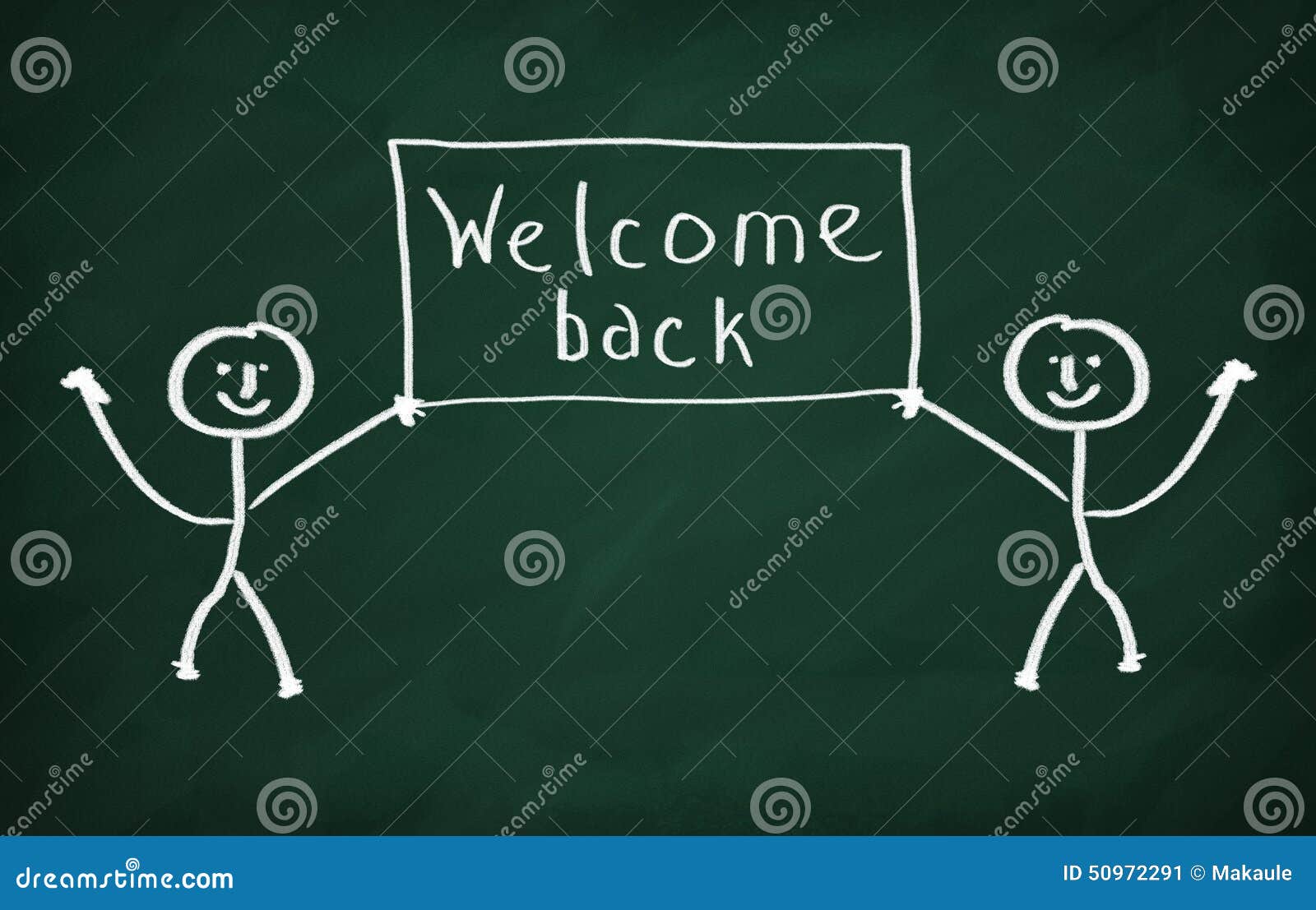 Welcome back stock illustration. Illustration of characters - 50972291