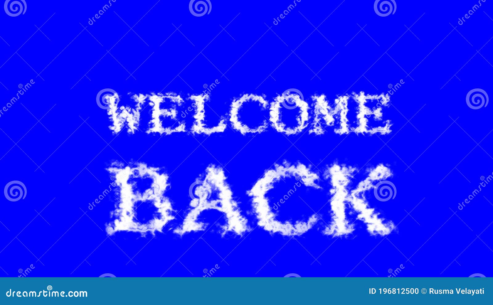 Welcome Back Cloud Text Effect Blue Isolated Background Stock Footage ...