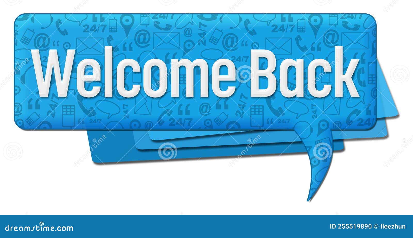 Welcome Back Comment Symbol Texture Stock Illustration - Illustration ...