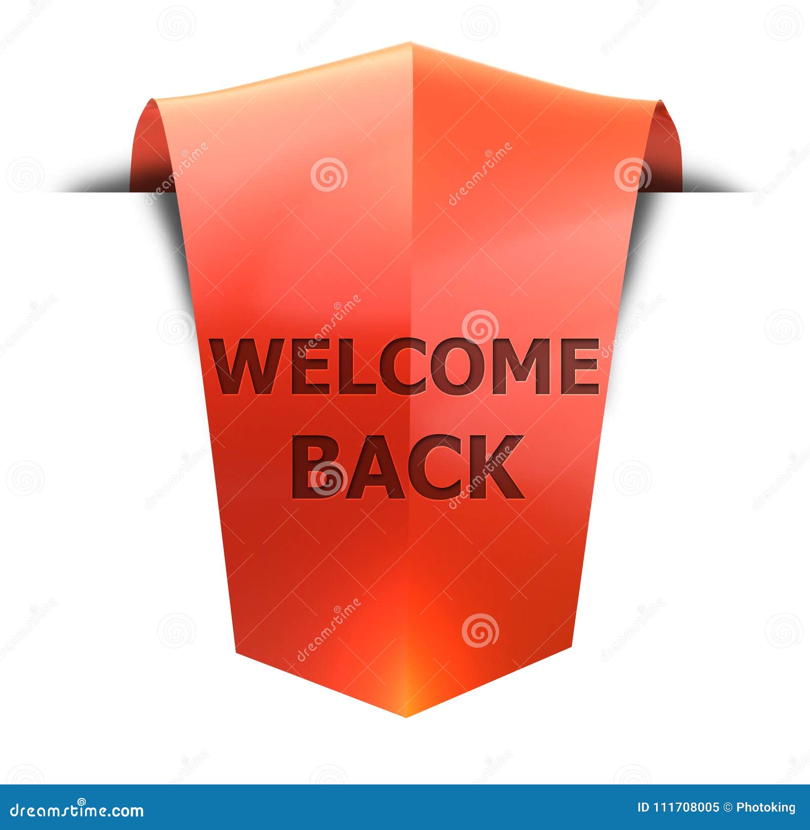 Banner welcome back stock illustration. Illustration of paper - 111708005