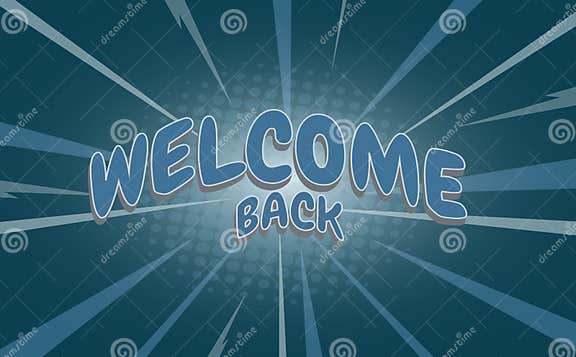 Welcome Back Editable Text Effect Stock Illustration - Illustration of ...