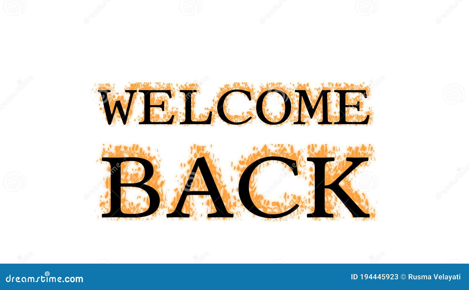 Welcome Back Fire Text Effect White Isolated Background Royalty-Free ...