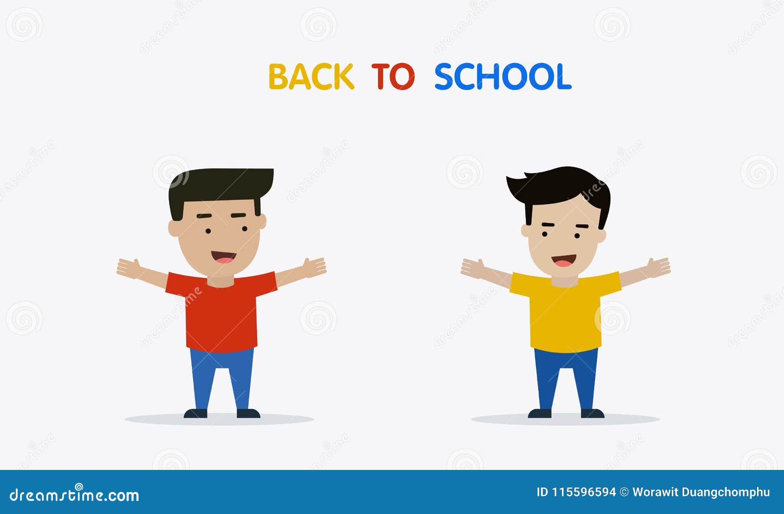 Welcome Back Kids To School. Stock Vector - Illustration of childhood ...