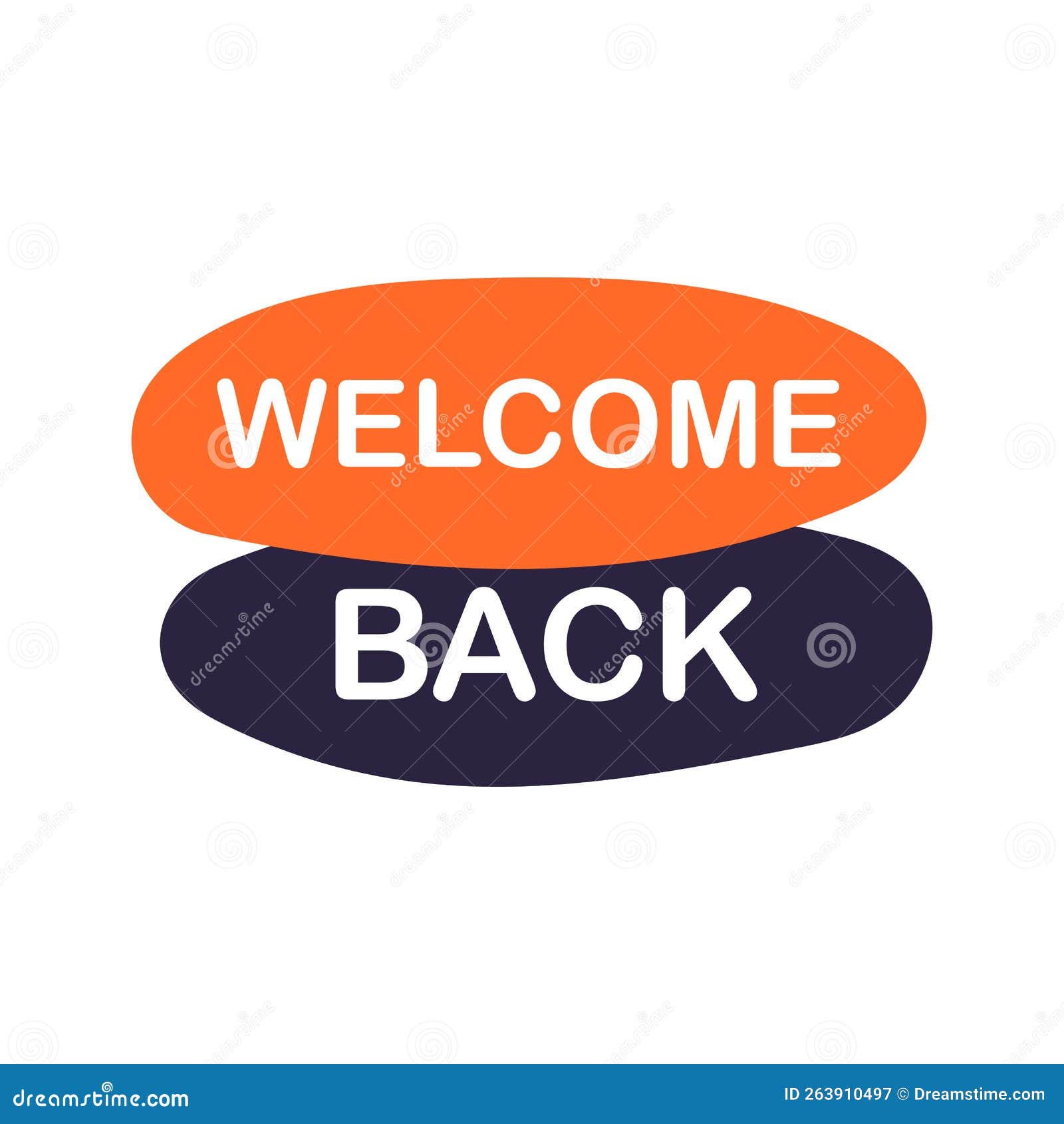 Welcome Back. we are Open Sign Stock Vector - Illustration of happy ...
