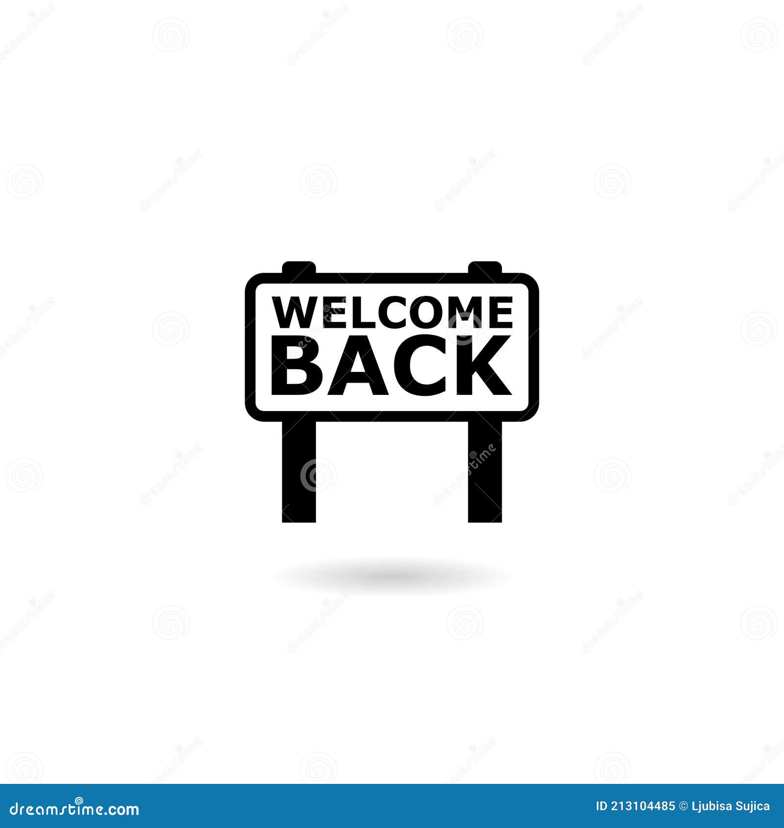 Welcome Back Sign with Shadow Stock Vector - Illustration of design ...