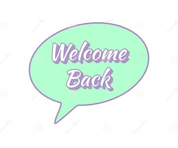 Welcome Back. Sign Template Vector. Design Template Stock Vector ...