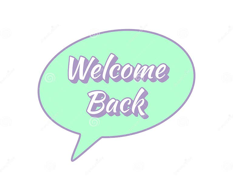 Welcome Back. Sign Template Vector. Design Template Stock Vector ...