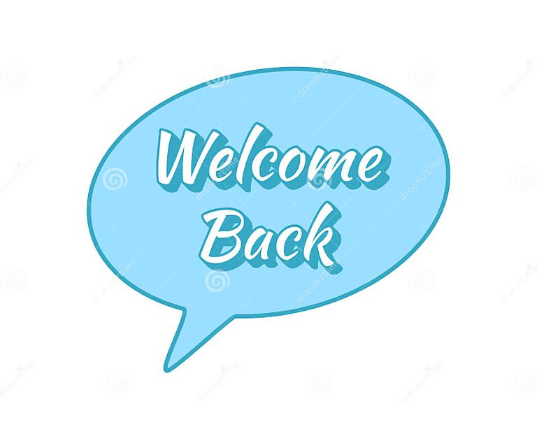 Welcome Back. Sign Template Vector. Design Template Stock Vector ...