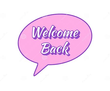 Welcome Back. Sign Template Vector. Design Template Stock Vector ...