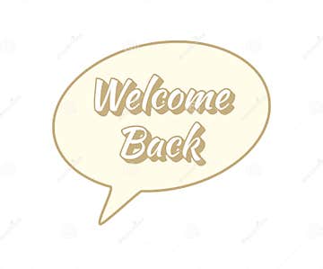 Welcome Back. Sign Template Vector. Design Template Stock Vector ...