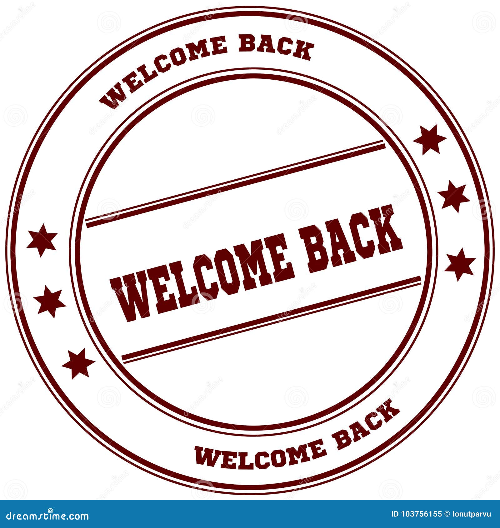 WELCOME BACK Simple Red Stamp Stock Illustration - Illustration of ...