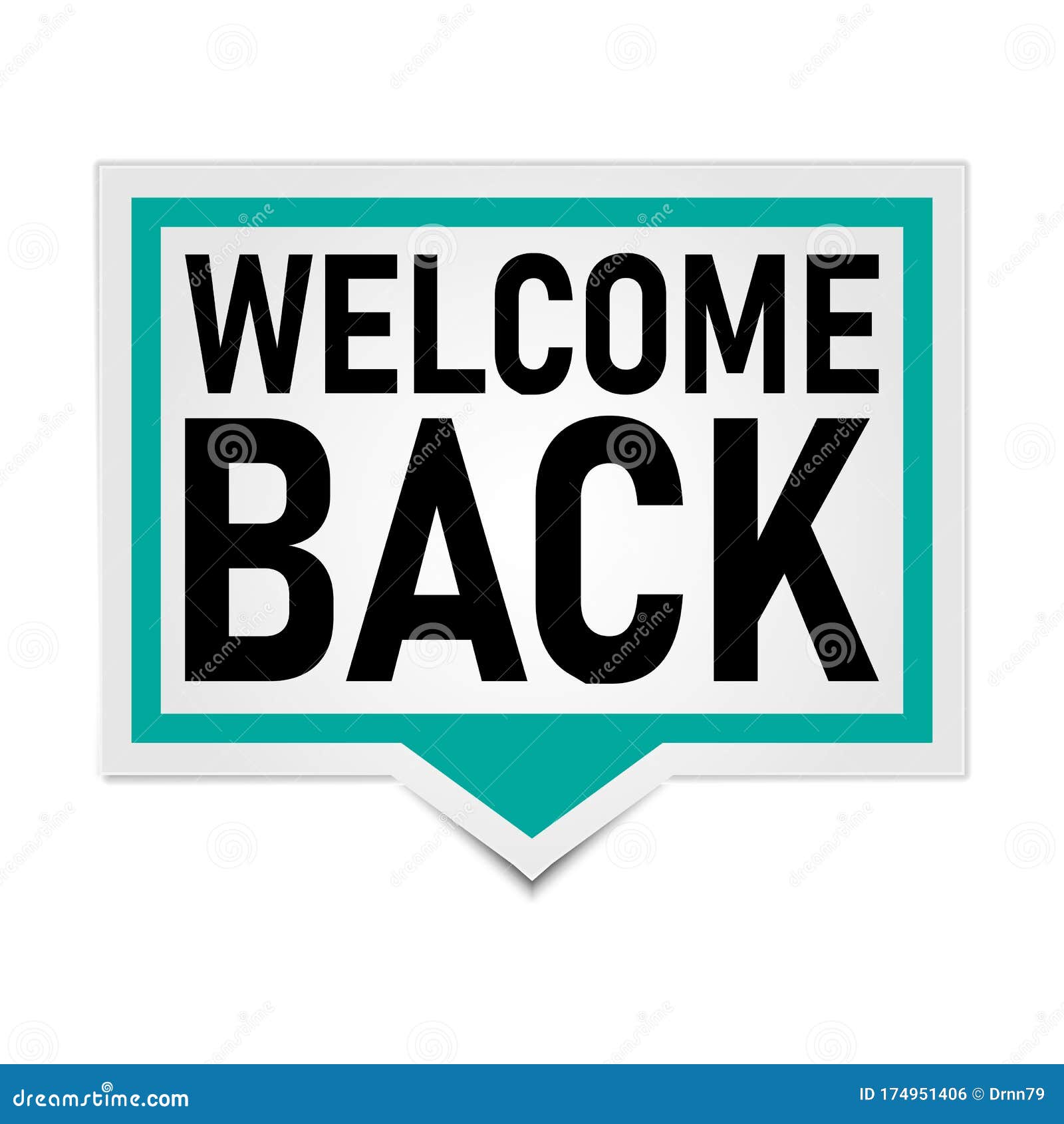Welcome Back Speech Bubble Sticker Background. Vector File Layered for ...