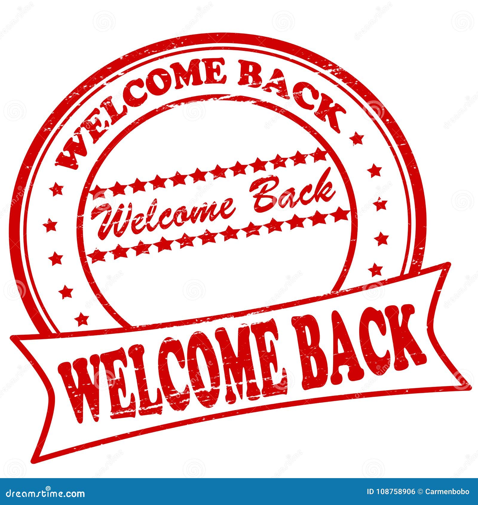Welcome back stock illustration. Illustration of greet - 108758906