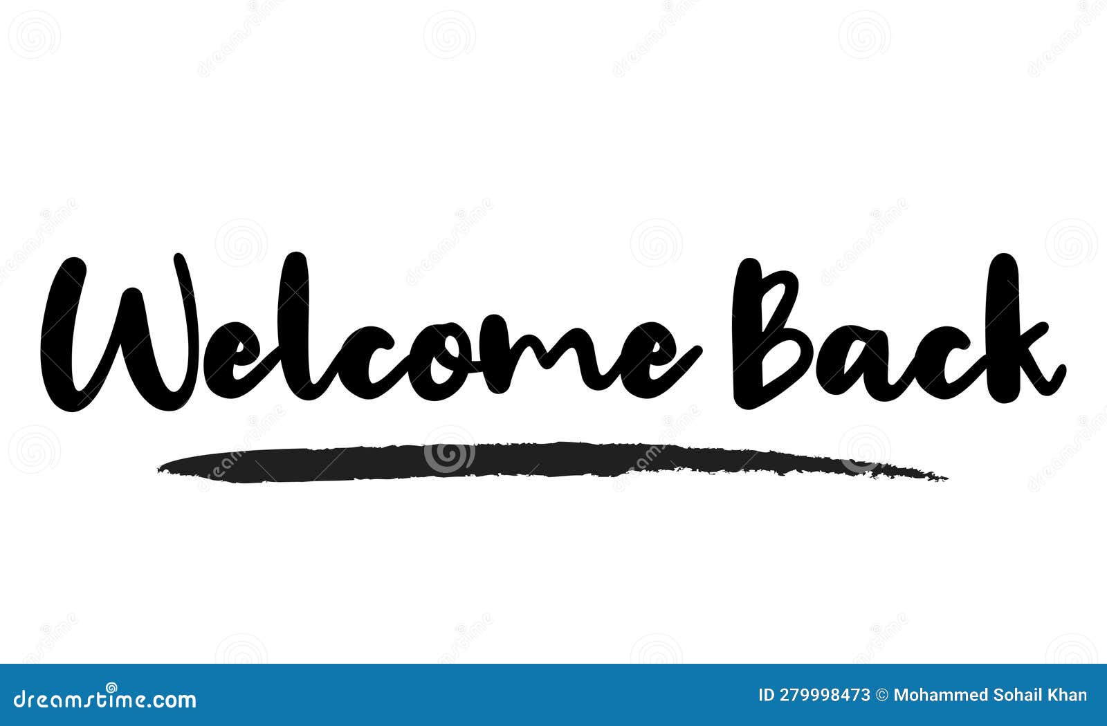 Welcome Back Stylish Typography Text Lettering Phrase Vector Design ...