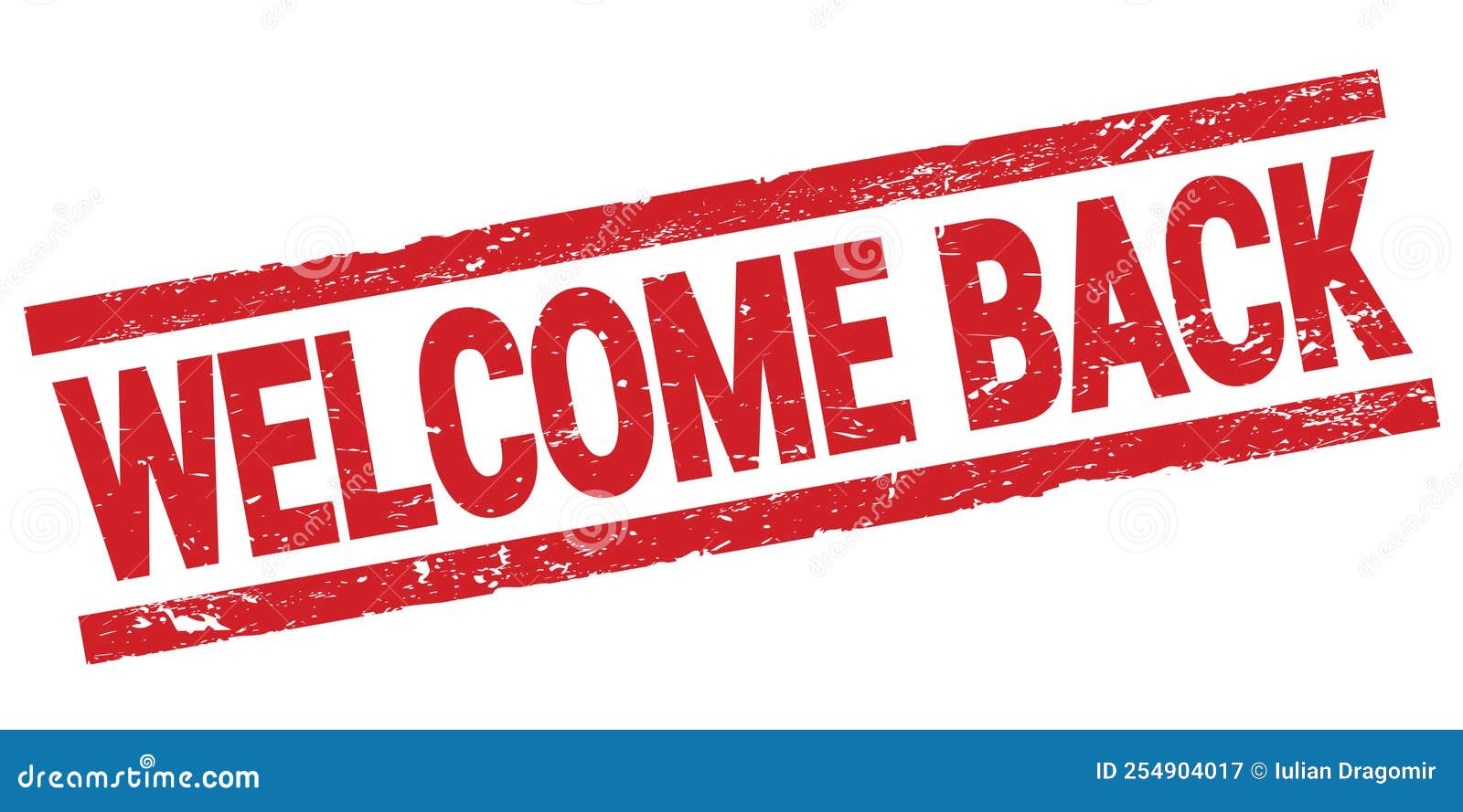 WELCOME BACK Text on Red Rectangle Stamp Sign Stock Illustration ...